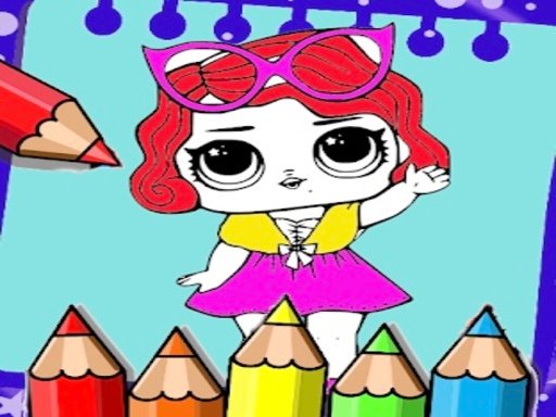 Coloring Dolls Book - Play Free Game Online at MixFreeGames.com