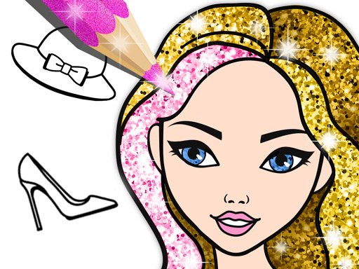 Fashion Coloring Book Glitter - Play Free Game Online at MixFreeGames.com